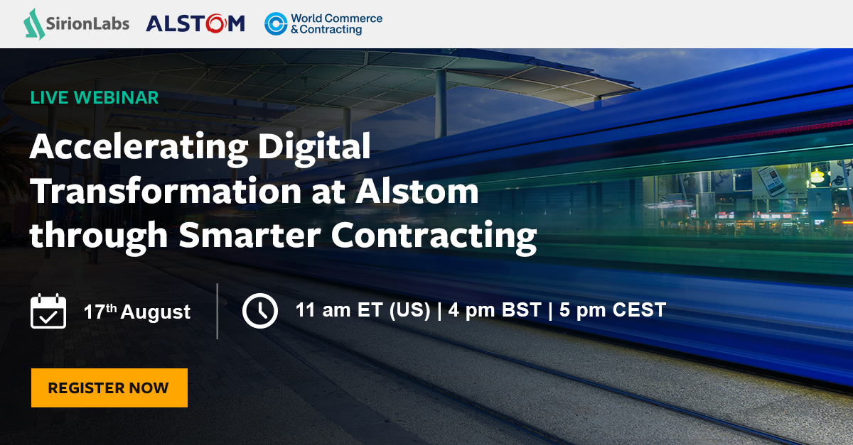 Accelerating Digital Transformation at Alstom through Smarter Contracting Accelerating Digital Transformation at Alstom through Smarter Contracting